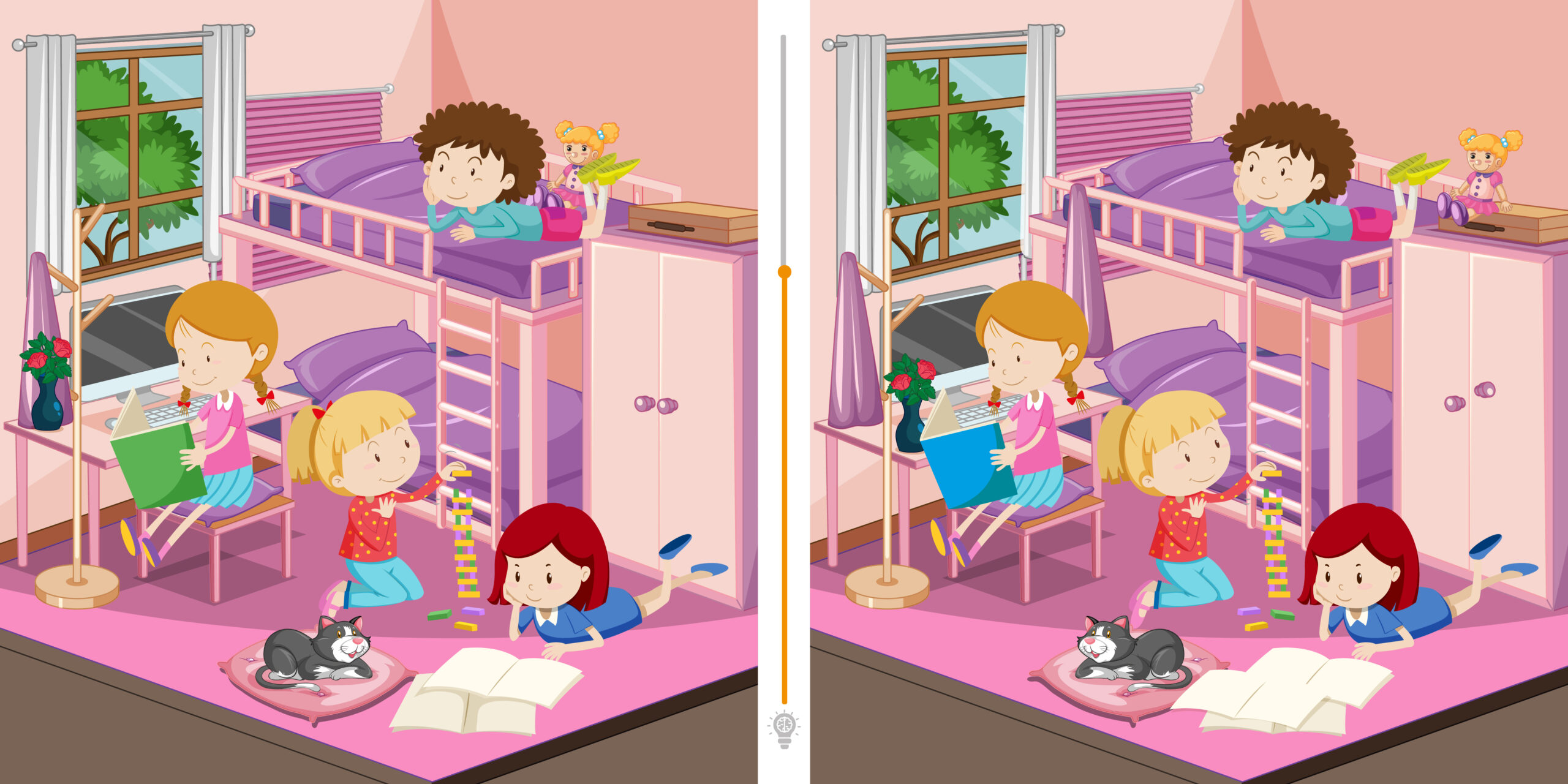 Défi visuel : Trouvez les 12 différences dans cette chambre d'enfants ...